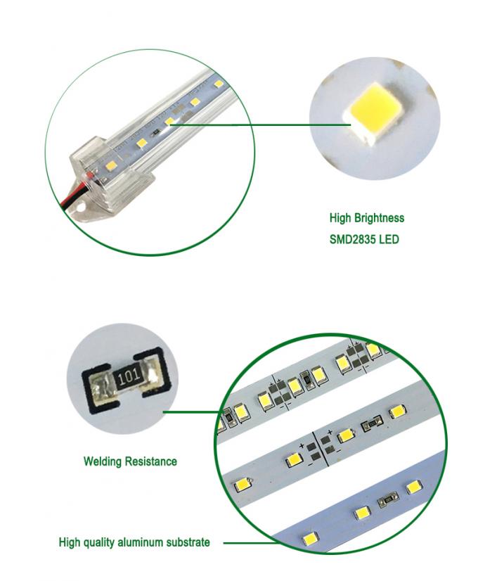 DC12V 24w Dual Colour Rigid Led Strip Light 45 Degree Corner Aluminum ...